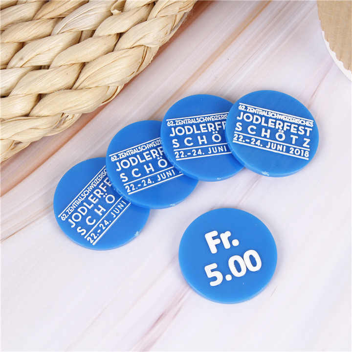 Customizable Plastic Coins - Perfect for Supermarket Trolleys