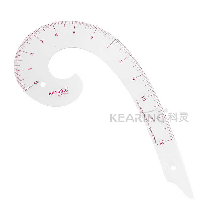 Kearing6012 French Curve Sewing Ruler Pattern - 12" Clear