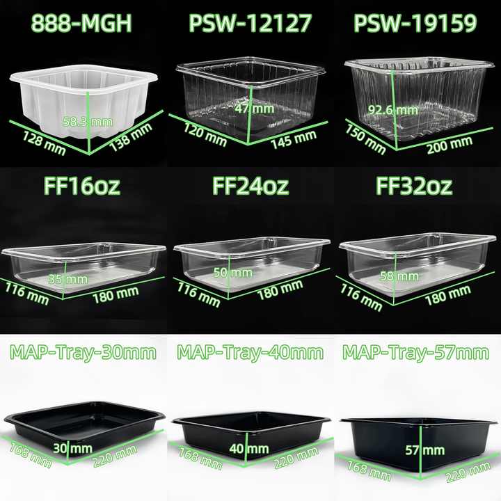 Wholesale Black Prep Thermoforming Recyclable Microwave Food Packaging ...