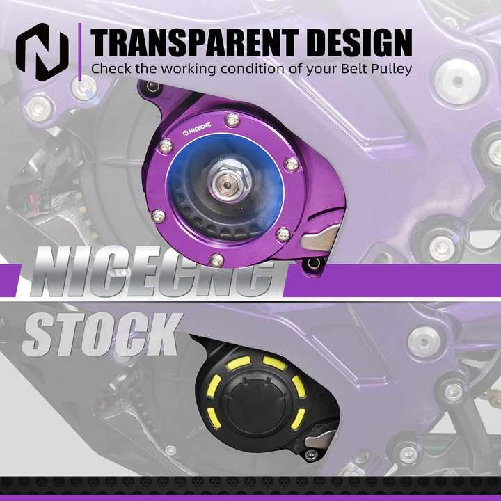 NICECNC Aluminum Electric Bike Accessories Motor Belt Pulley Protector ...