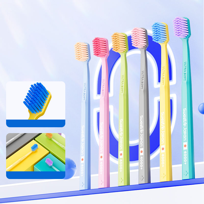 Sweetrip Adult Soft Bristle Toothbrush - Colorful & Portable
