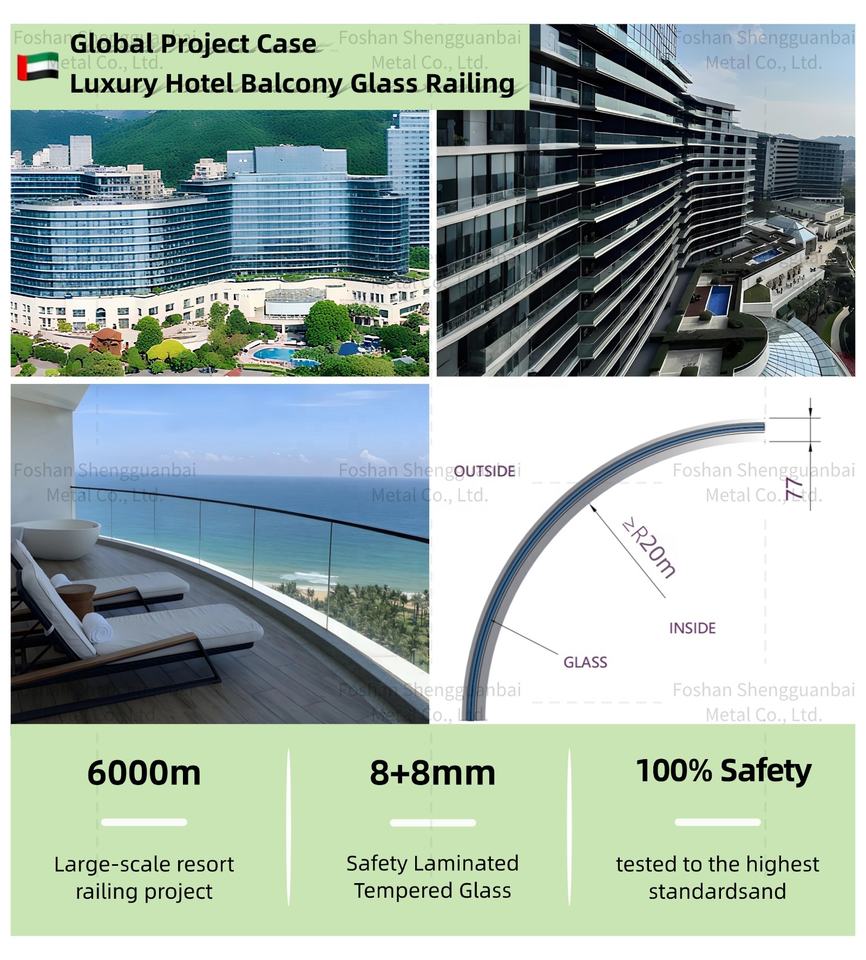 LED Hidden Glass Railing System Stainless Steel Aluminum U Channel ...