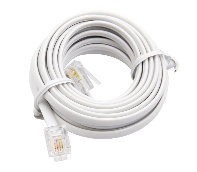 Pure Copper Drop Wire Telephone Cable Intercom 6P2C & 6P4C Cord for ...