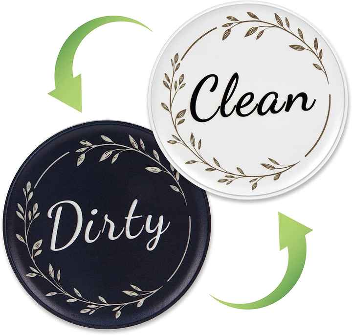 Dishwasher Magnet Clean Dirty Sign Indicator, Universal Double Sided ...