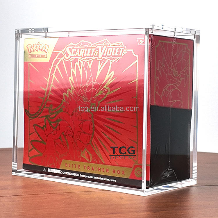 TCG Custom Acrylic pokemon Elite Trainer Box Display Case Portable ...