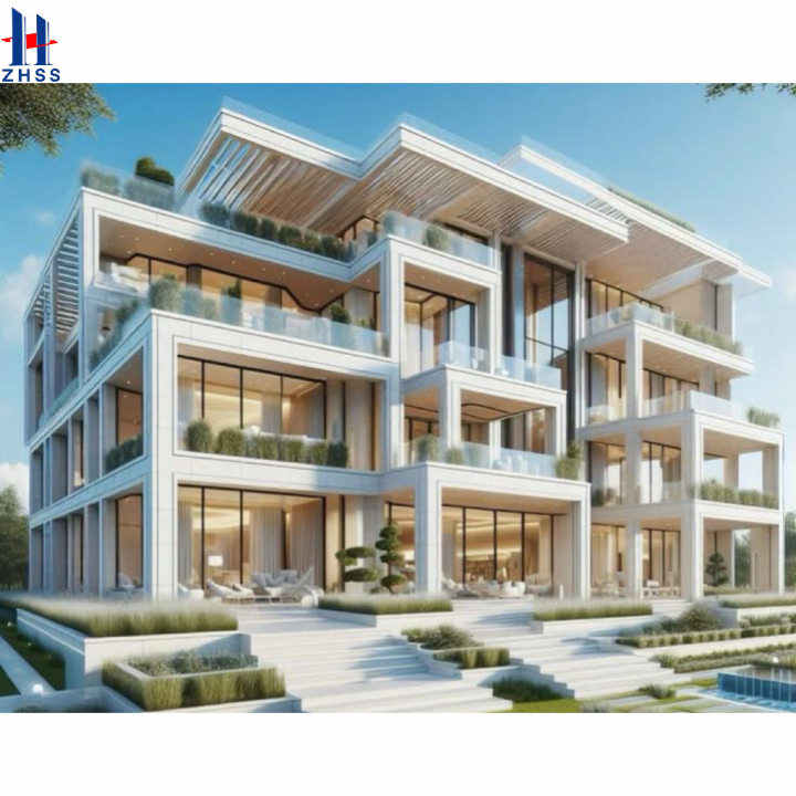Structure Building Apartment Villa Building 4-5 Storey Large ...