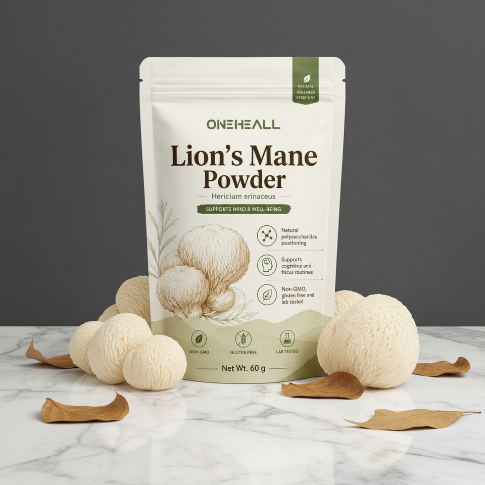 ONEHEALL Lion's Mane Powder for Adults-Health Lions Mane Maximum ...