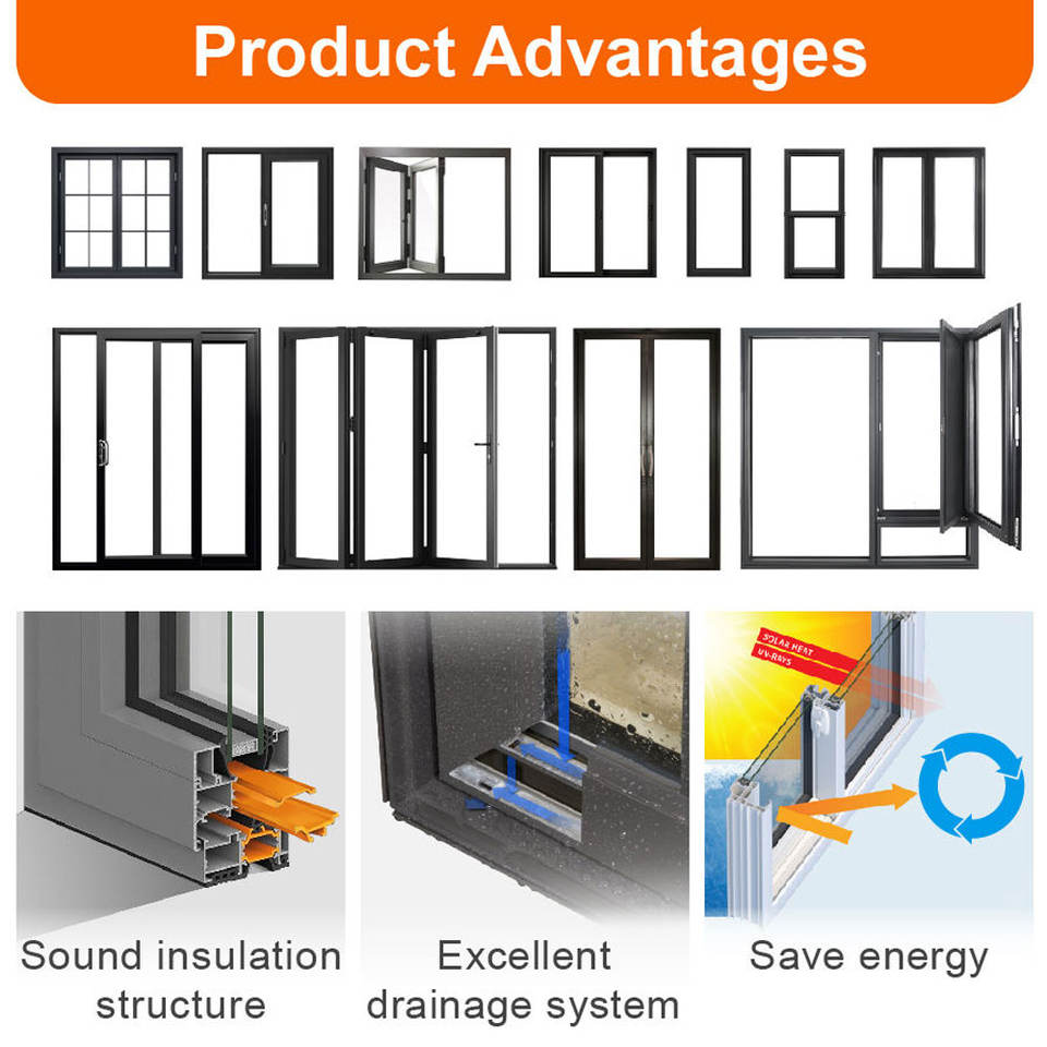 Custom Aluminum Folding Balcony Window with Tempered Glass and Graphic ...