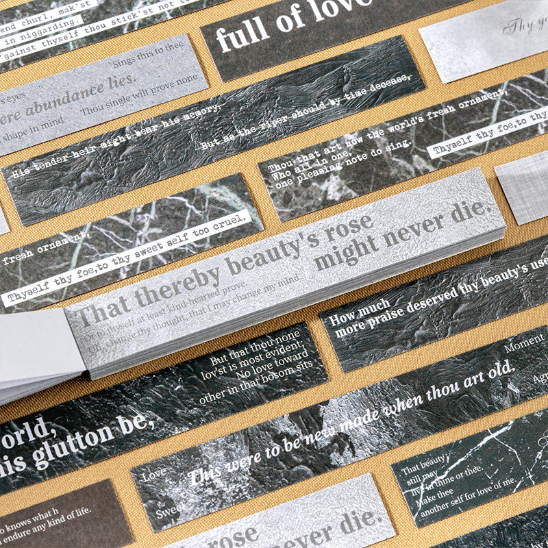 48 Sheets/pack 100 Lines of Love Poetry Series Sticker Book for Journal ...