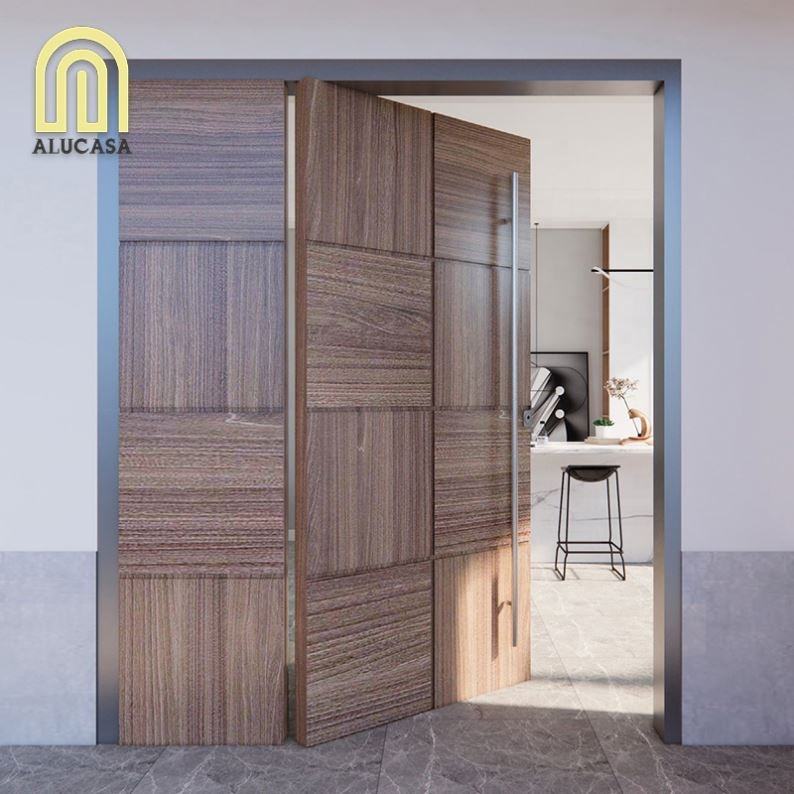 Alucasa Single House French Frame Modern Ext Large Wood Main Entrance