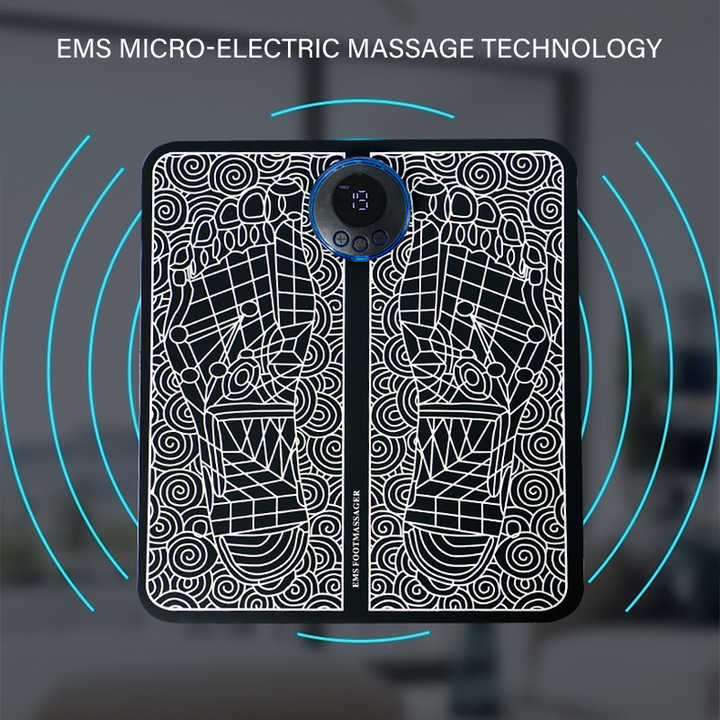 Foldable Electric Ems Foot Massage Pad Physiotherapy Bioelectric 3372