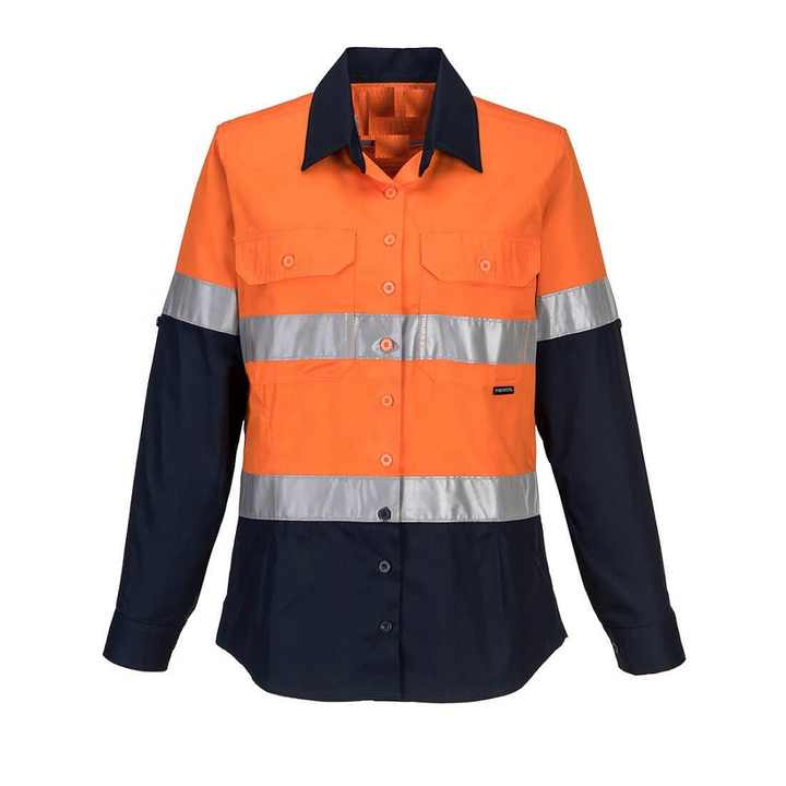 Custom Mens' Industrial Security Workwear Long Sleeve Hi Vis Cotton ...