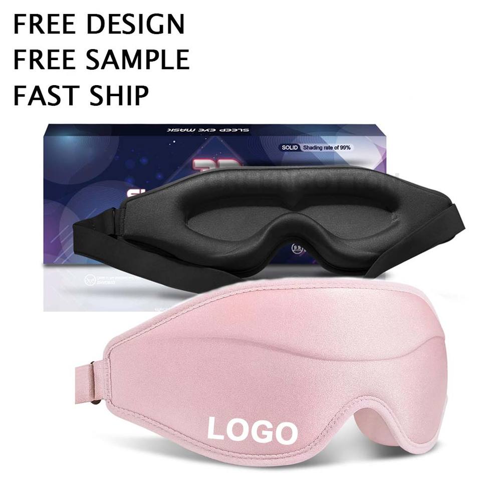 Custom Logo 3D Sleep Mask Party Gift Light-blocking Sleep Mask Eye ...
