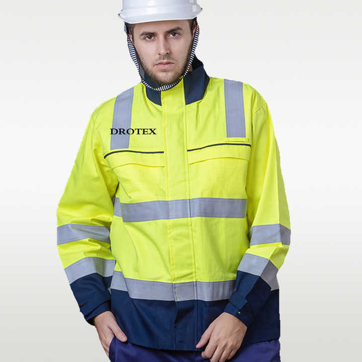 Uniform Electrician Industrial Safety Workwear Fireproof Jacket Hi Vis ...