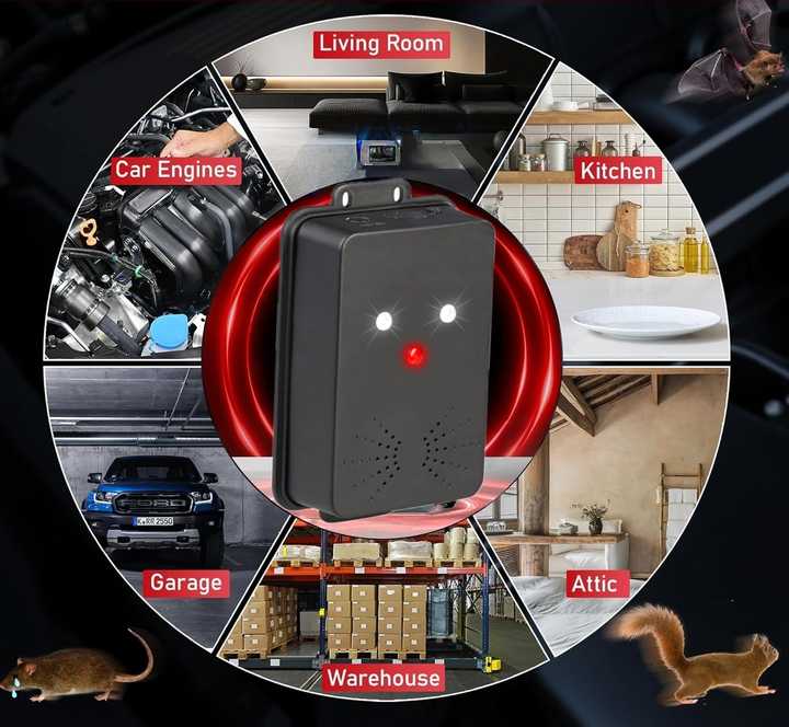3 in 1 Powered Mice/rodent/mouse/rat Repellent for Indoor Outdoor Car ...