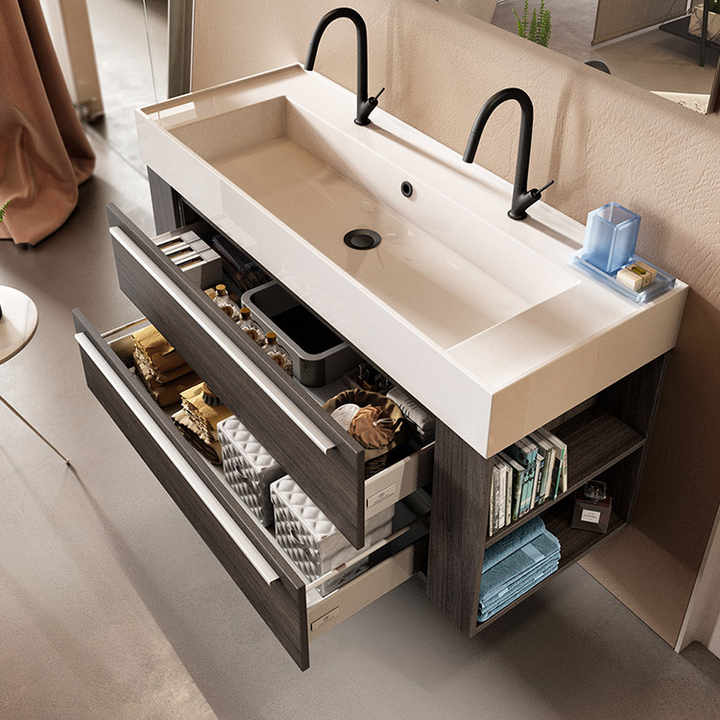 Kelen 2025 Luxury custom wash basin modern bath set organizer floating ...