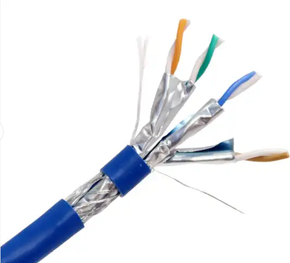 Factory Direct UTP Cat6a 4-Core Shielded Twisted Pair Cable Yellow PVC ...
