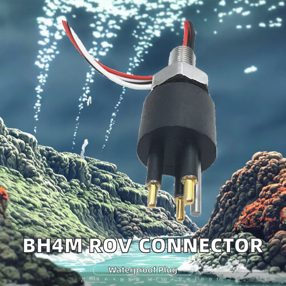 BH4M Brass Subsea 3P Underwater Connector - 4-Core Waterproof Socket