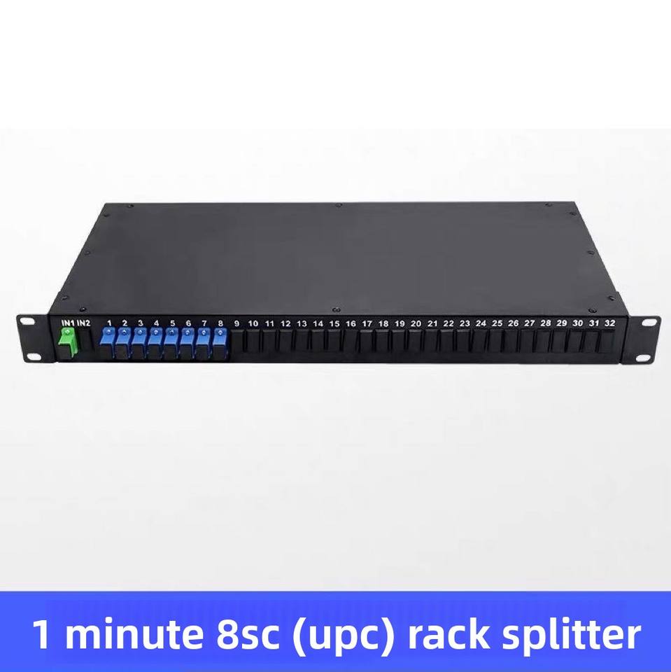 Rack-Mounted Fiber Optic Splitter 1-to-2/4/8/16/32/64 Splitting 1 2 SC ...