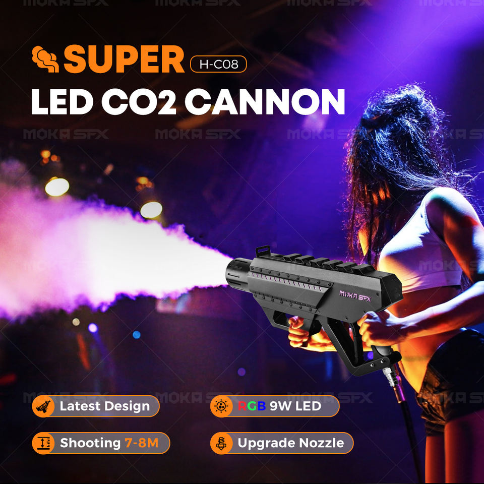 MOKA SFX LED CO2 Gun - Elevate Your DJ Party & Weddings