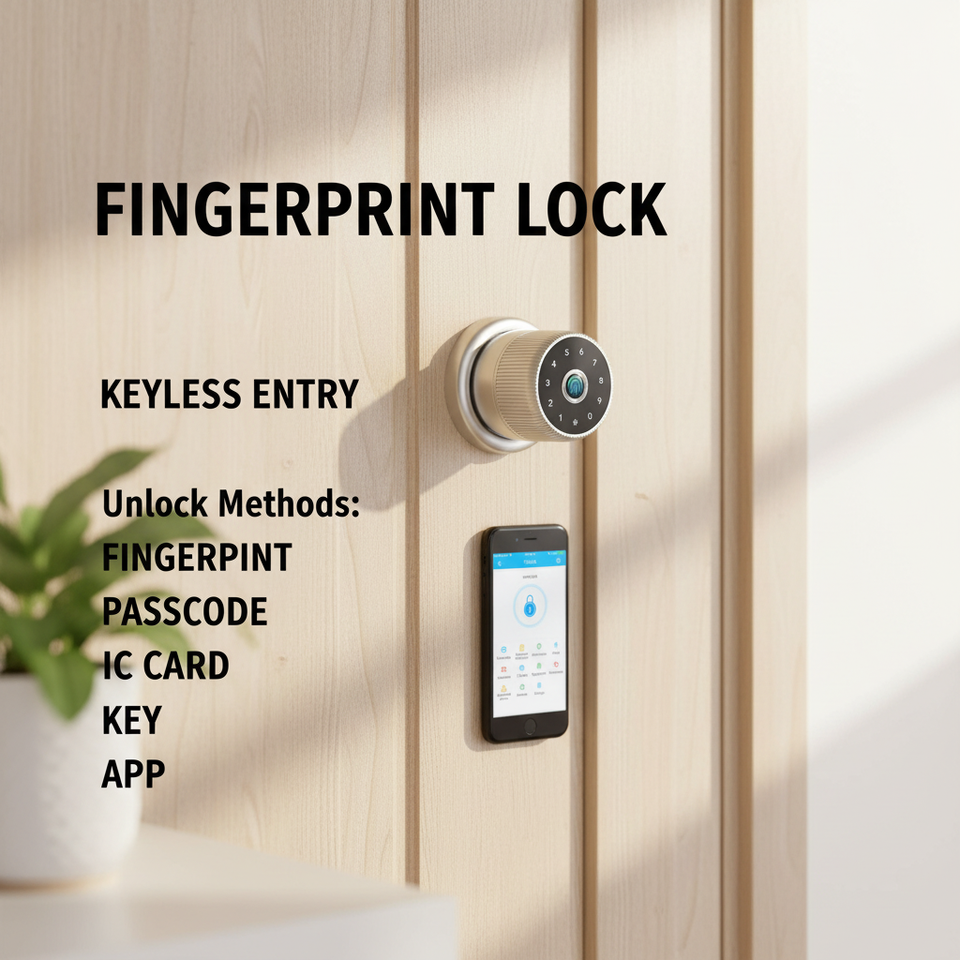For Smart Lock Remote Control Fingerprint Scanner Keypad Keyless Entry ...