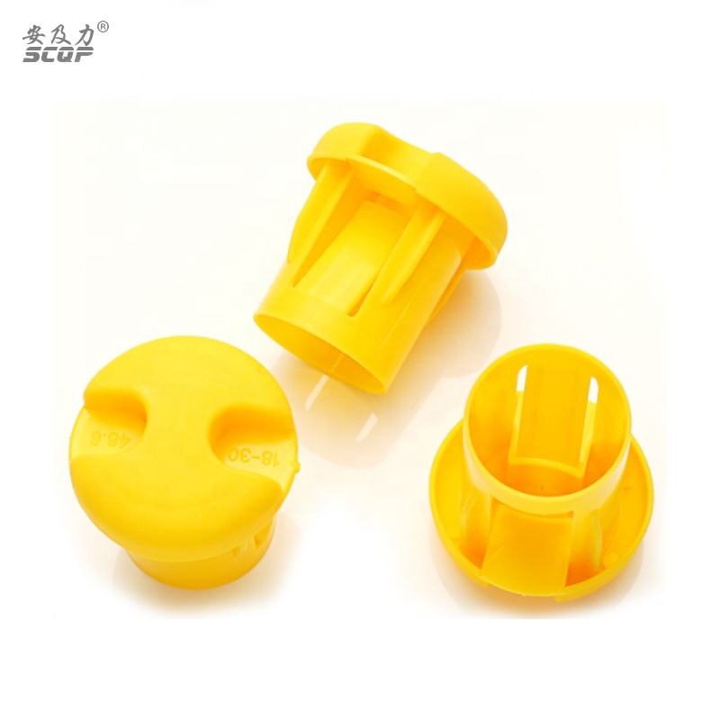 Plastic Double Elastic Scaffolding Rebar End Caps Mushroom Style Yellow ...