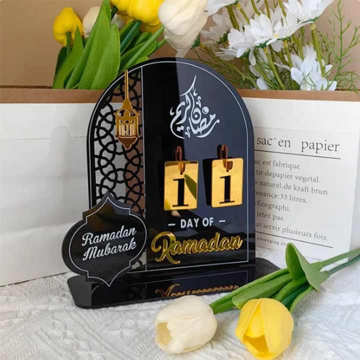 Acrylic Ramadan Countdown Calendar with Base Mubarak Islam Advent Gifts ...
