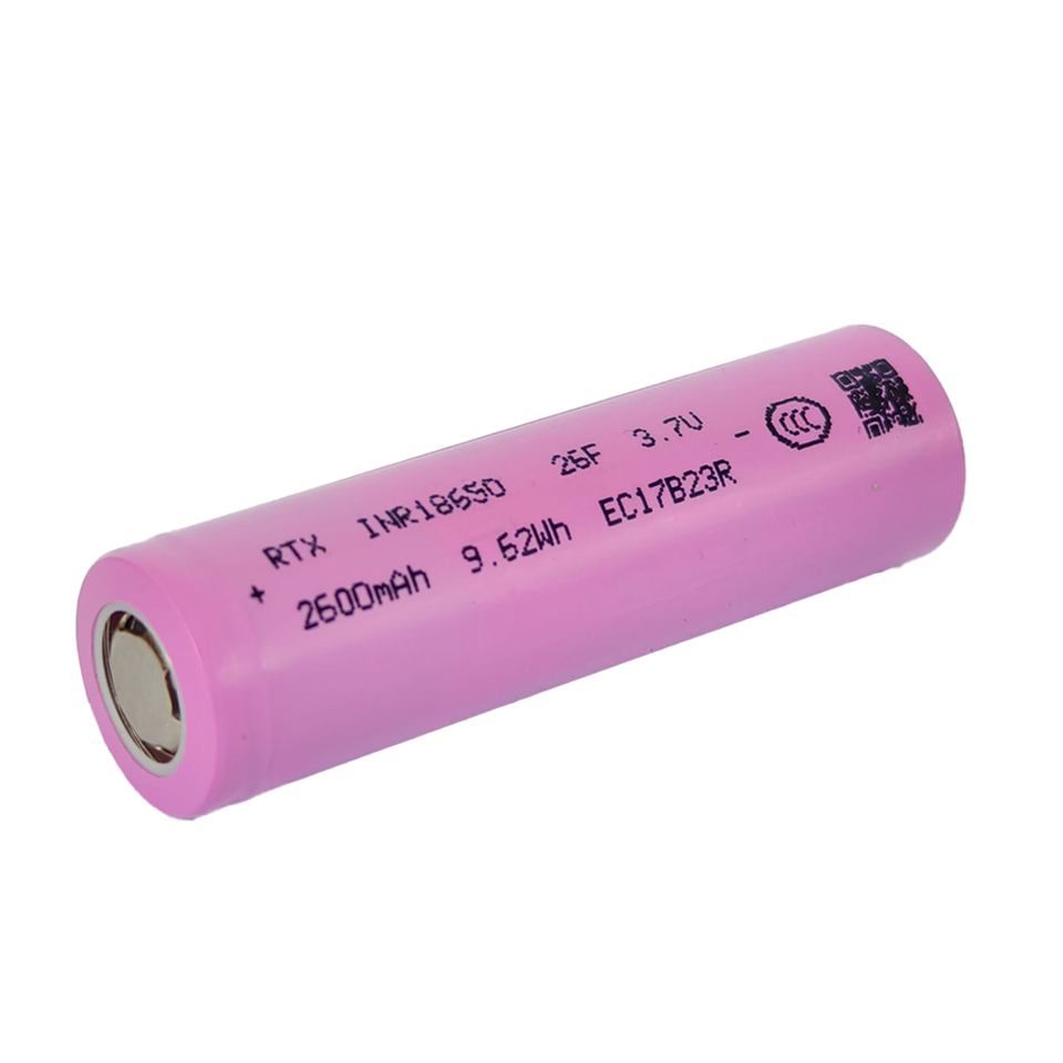 RTX 18650 Rechargeable Lithium Ion Battery 2600mAh 3.7v-4.2v INR 26E ...