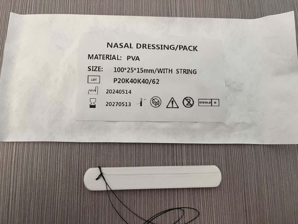 PVA Hemostatic Sponge Nasal Dressing Nose Bleeding Pack Breathable ...