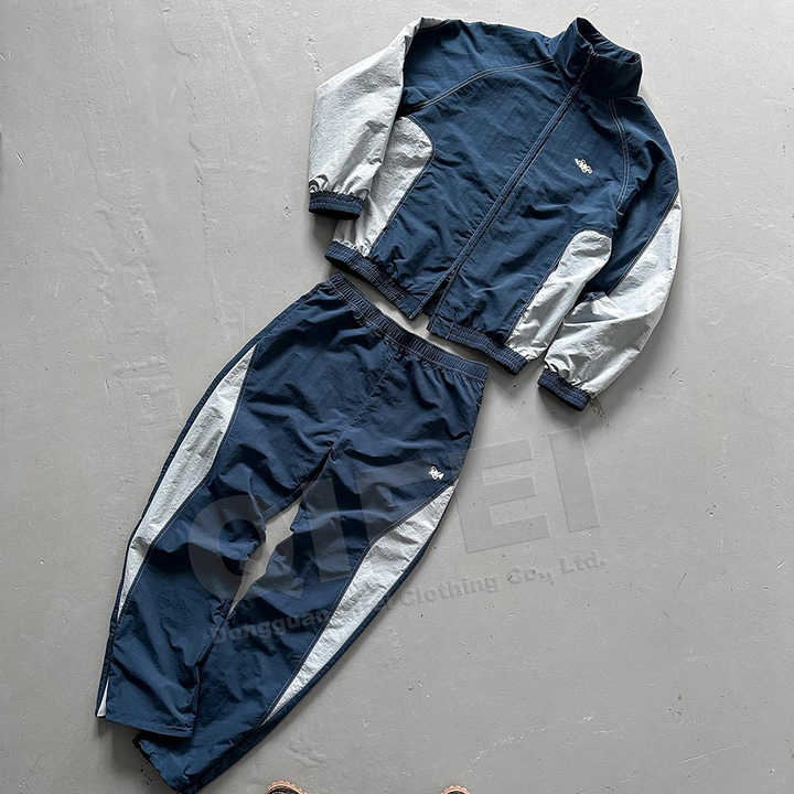 Custom Tracksuit Manufacturer Polyester Nylon Baggy Sport Sweatsuit ...