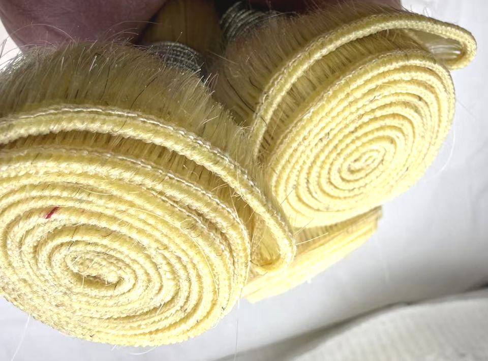 Batch human hair pure hair woven sheet silky smooth straight wavy wig ...