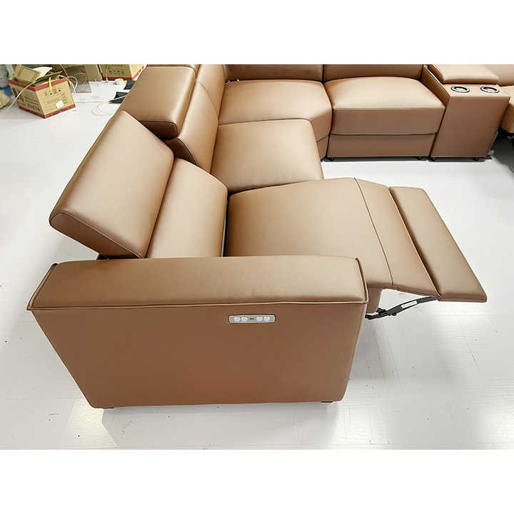 Shop Our Modern Cheap Sofas - L Shape Brown Leather Set