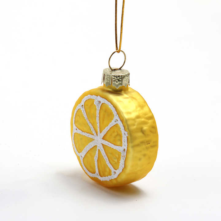 Brand New Design Shiny Simulation Lemon Fruit Pendant Ornaments Glass ...