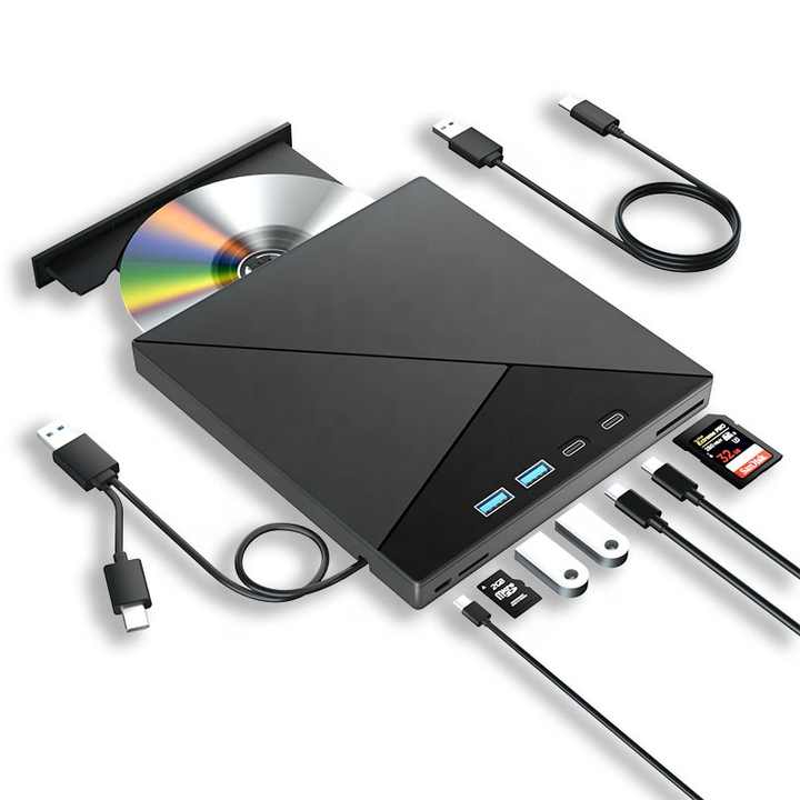 Multifunctional 7-in-1 External Optical Drive for Laptop & PC