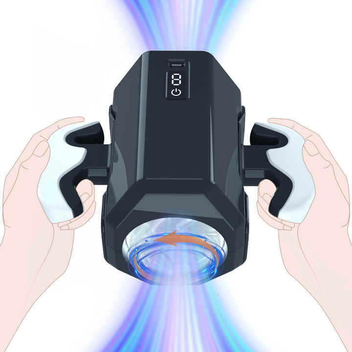 Dual Open-Ended Thrusting Rotating Automatic Male Stroker