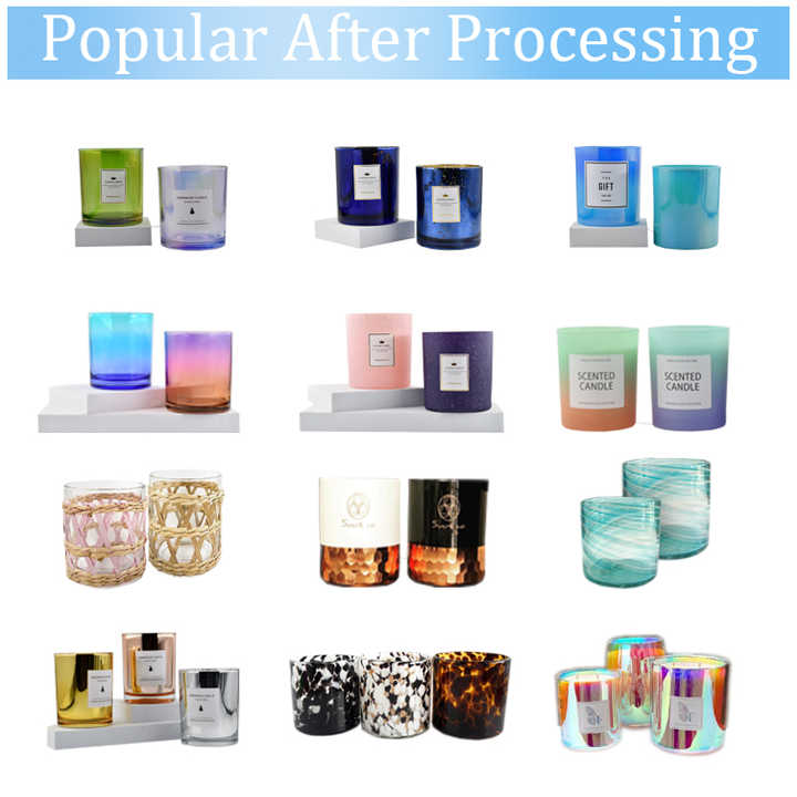 Wholesale Iridescent Gradient Candle Jars Customized Color Candle ...
