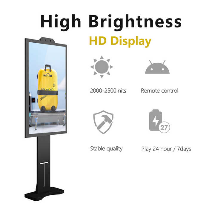 Commercial Indoor 75 Inch Android Window OS LCD Monitor 2500 Nits ...