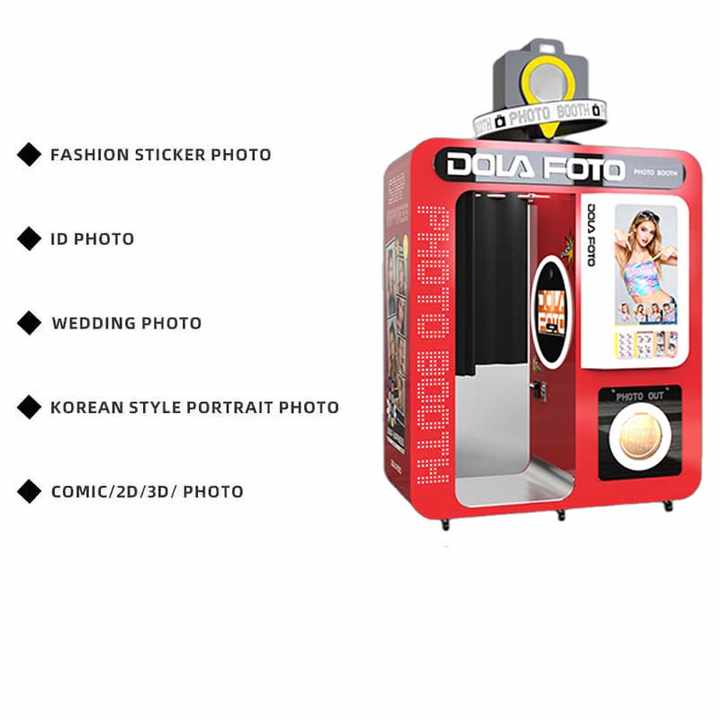Customize Photo Booth Self-Service Vending Machine Digital Photo ...