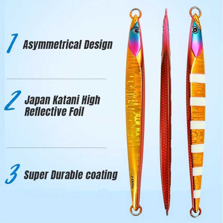 New OEM Metal Jig 40g 60g 80g 100g 120g 150g 200g UV Coating Lead Metal Jig Lure Saltwater ...