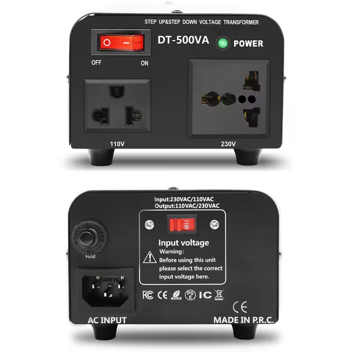 Step UP/Down Transformer 220v to 110v 500W 110 to 220 Voltage Converter 120v to 240V Heavy Duty ...