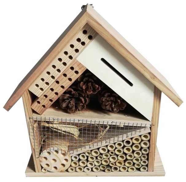 Top Quality Garden Beneficial Bug Shelter Box Outdoor Wood Insect Hotel ...