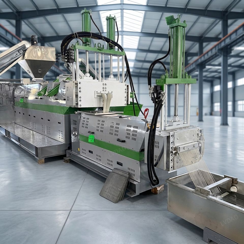 Waste Plastic Extruder Recycling Machine Plastic Pelletizing Granules ...