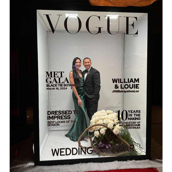 Free Design PVC Vogue Photo Booth Background Wedding Party Magazine ...