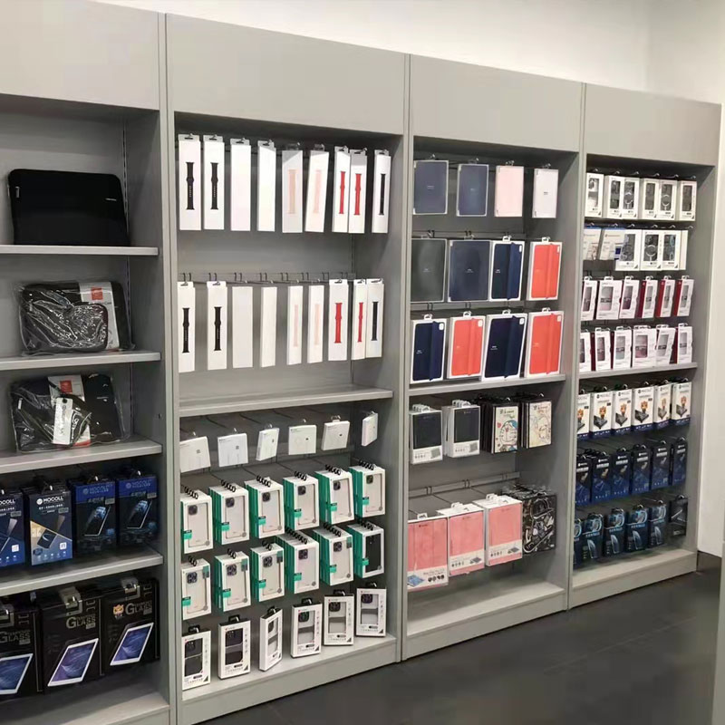 Apple Store Display Table - Modern Wood & Glass Design