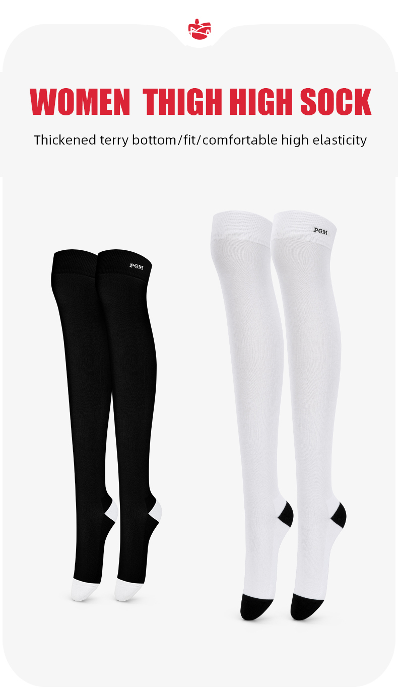 PGM WZ015 golf knee socks oem woman custom pattern golf socks-企业官网