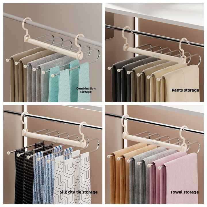 Multi-Purpose Clothes Hanger Thickened Seamless Non-Slip Trouser Rack ...