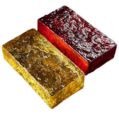 Gradient Crystal Glass Brick - Ice Crystal Textured Building Blocks