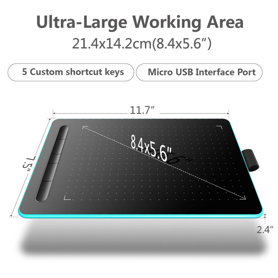 Letsketch Graphic Drawing Tablet - 11.7x7.5 Inch, 8192 Pressure Levels