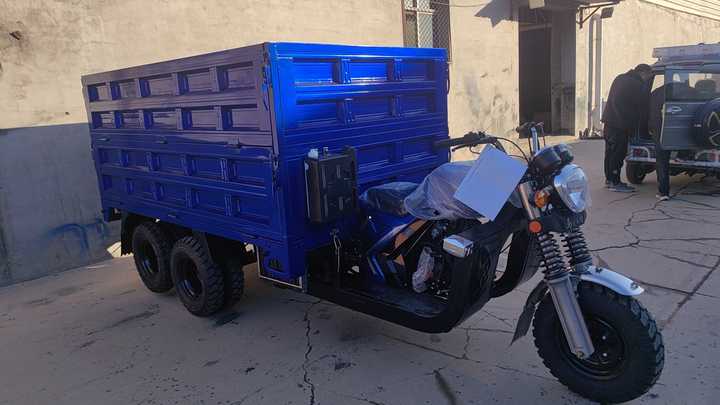 Triciclo de carga motorizado de 2 ejes y 9 ruedas de 350CC, triciclo de ...