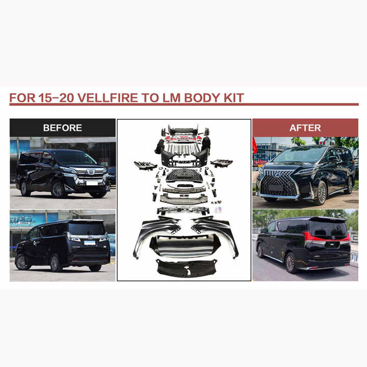 Car Modified Body Kits Bodykit for Toyota Vellfire 2015-2020 Upgrade to ...